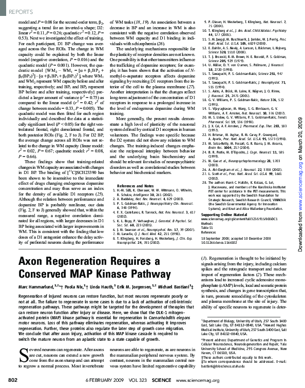 (PDF) Axon Regeneration Requires a Conserved MAP Kinase Pathway