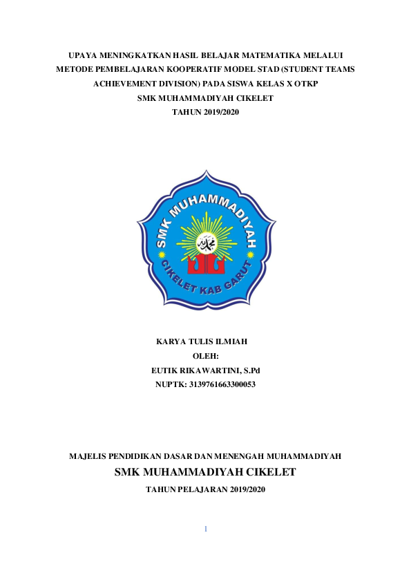 (PDF) UKIN PTK Matematika