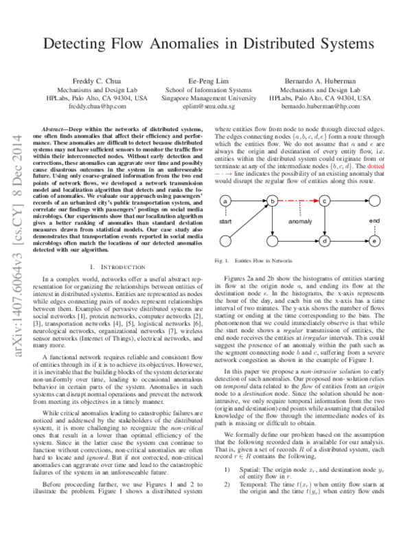 (PDF) Detecting Flow Anomalies in Distributed Systems