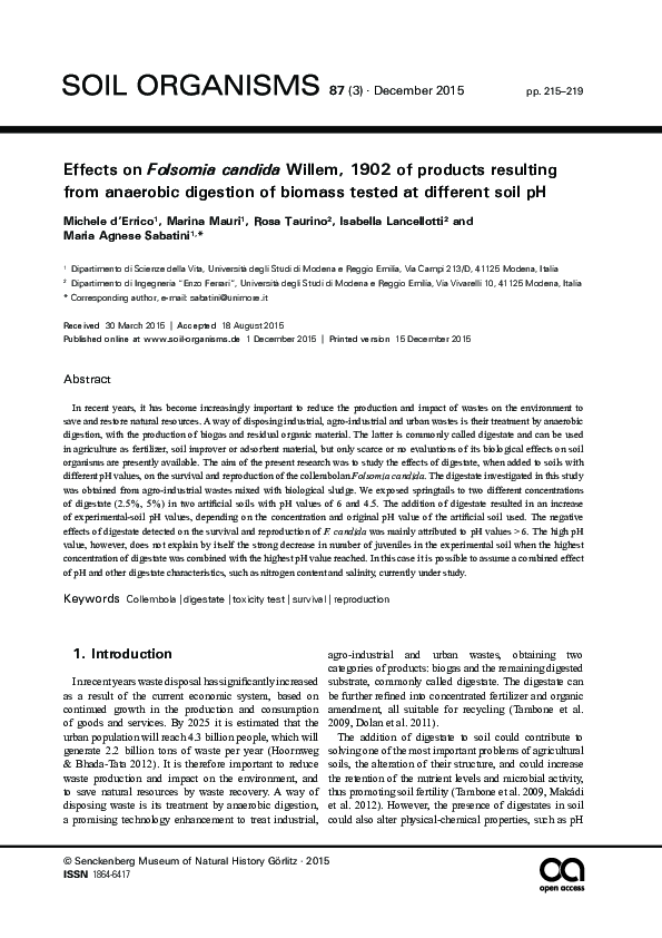 (PDF) Effects on Folsomia candida Willem, 1902 of products resulting ...