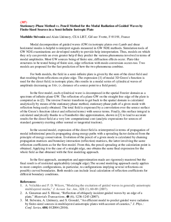(PDF) Stationary-Phase Method vs. Pencil Method for the Modal Radiation ...