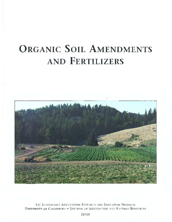 (PDF) Organic soil amendments and fertilizers