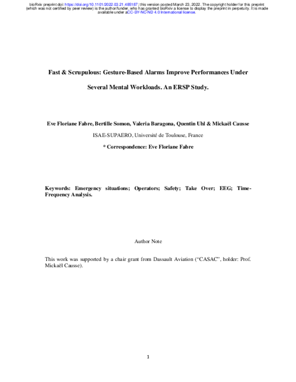 (PDF) Fast & Scrupulous: Gesture-Based Alarms Improve Accuracy and Reaction Times Under Various ...