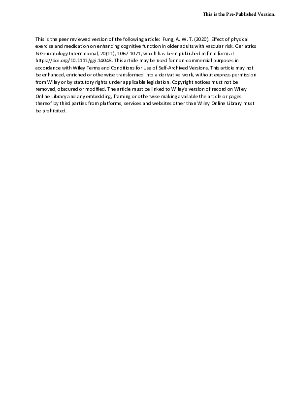 (PDF) Effect of physical exercise and medication on enhancing cognitive ...