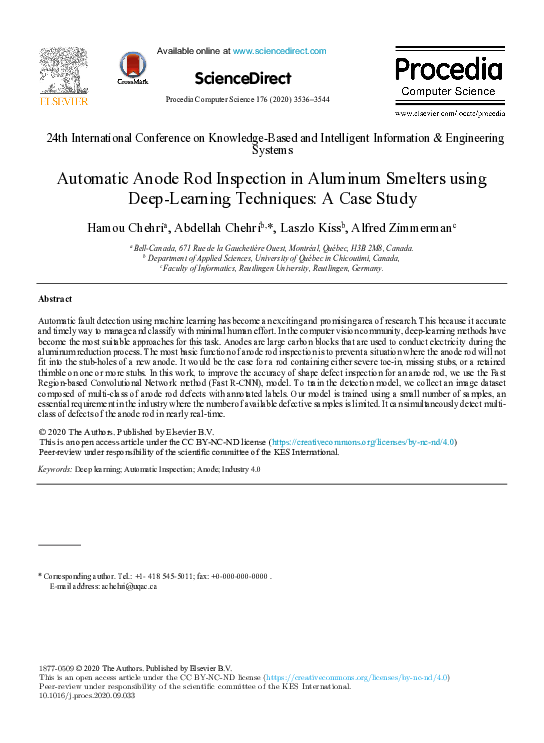 (PDF) Automatic Anode Rod Inspection in Aluminum Smelters using Deep ...