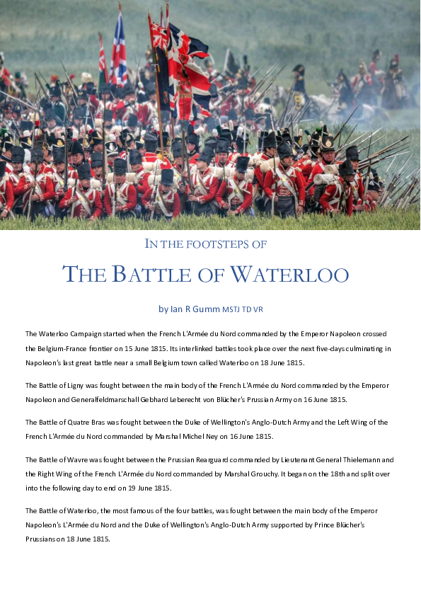 (PDF) Battle of Waterloo