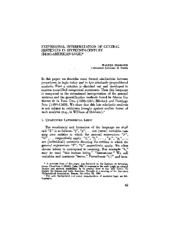 (PDF) Extensional Interpretation of General Sentences in Sixteenth-Century Ibero-American Logic