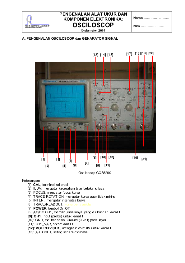 (PDF) Pengukuran Listrik Jobsheet 2 Osiloskop