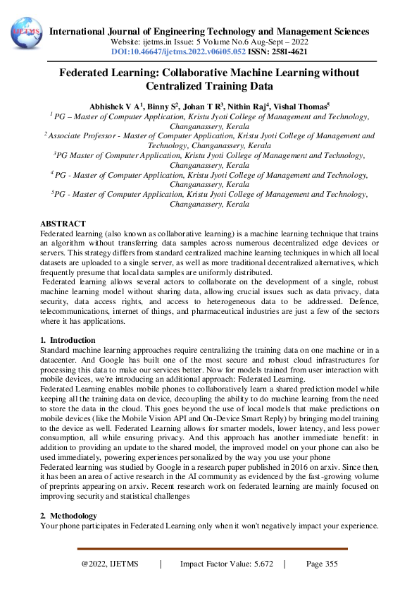 (PDF) Federated Learning: Collaborative Machine Learning without ...