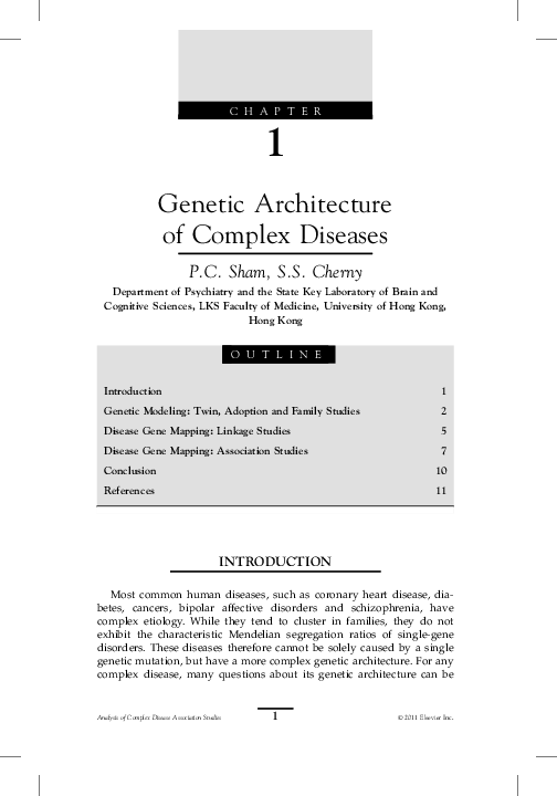 (PDF) Genetic Architecture of Complex Diseases