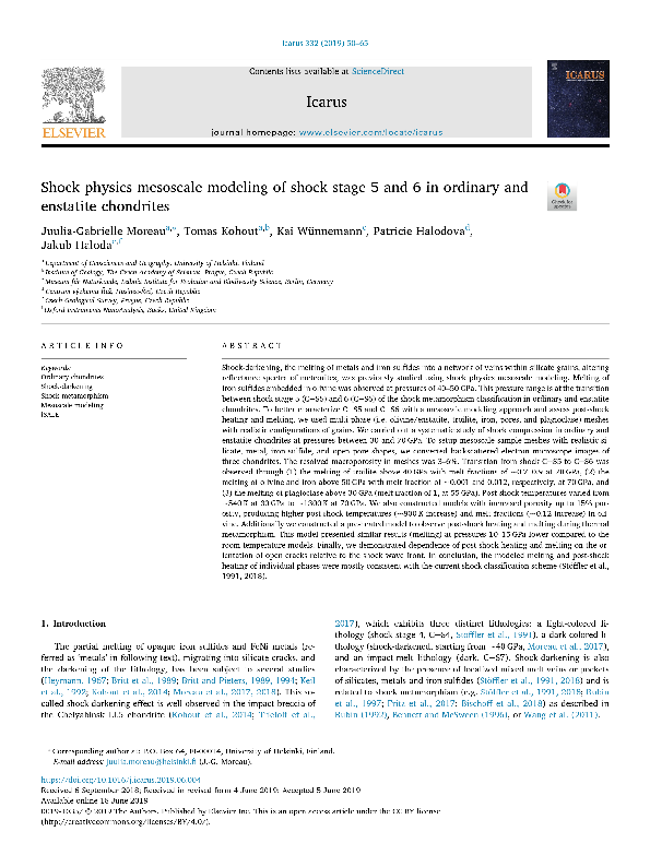 (PDF) Moreau et al. 2019 - Shock physics mesoscale modeling of shock ...