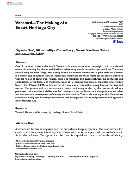 (PDF) Varanasi-The Making of a Smart Heritage City