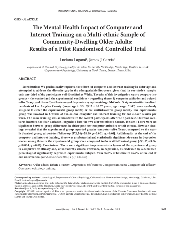 (PDF) The mental health impact of computer and internet training on a ...
