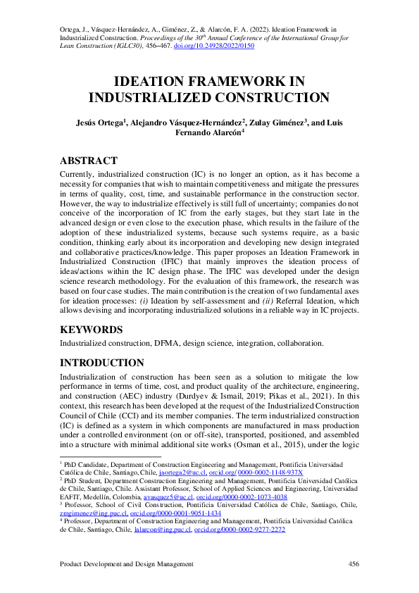 (PDF) Ideation Framework in Industrialized Construction