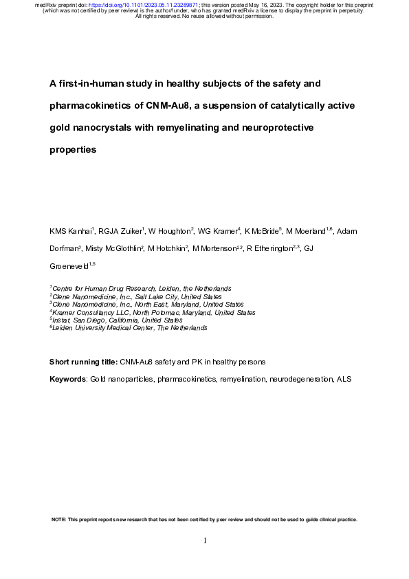 (PDF) A first-in-human study in healthy subjects of the safety and ...