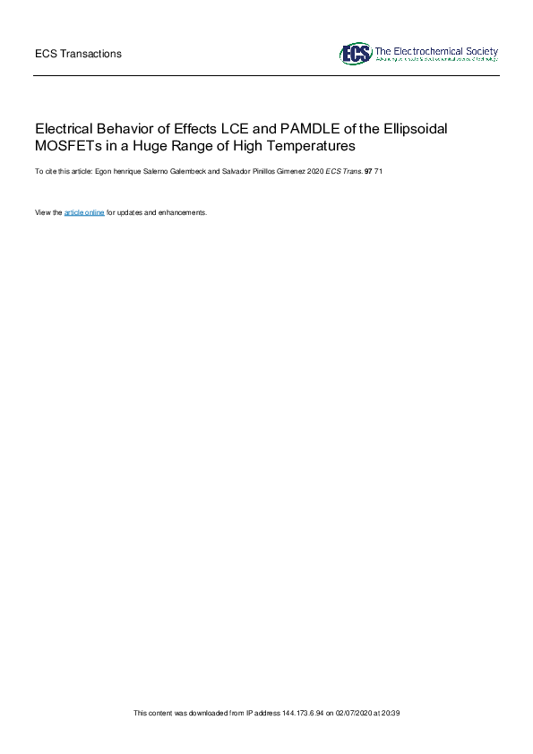 (PDF) Electrical Behavior of Effects LCE and PAMDLE of the Ellipsoidal ...
