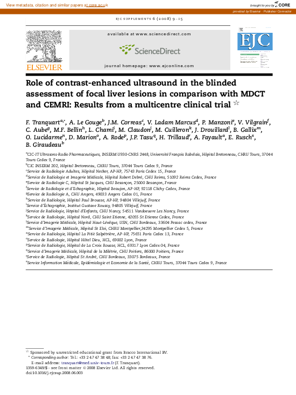 (PDF) Role of contrast-enhanced ultrasound in the blinded assessment of ...