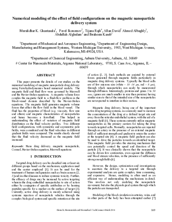 (PDF) Numerical modeling of the effect of field configurations on the magnetic nanoparticle ...