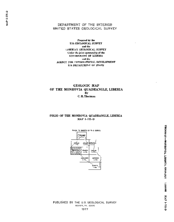 (PDF) Geologic map of the Monrovia Quadrangle, Liberia | Charles ...