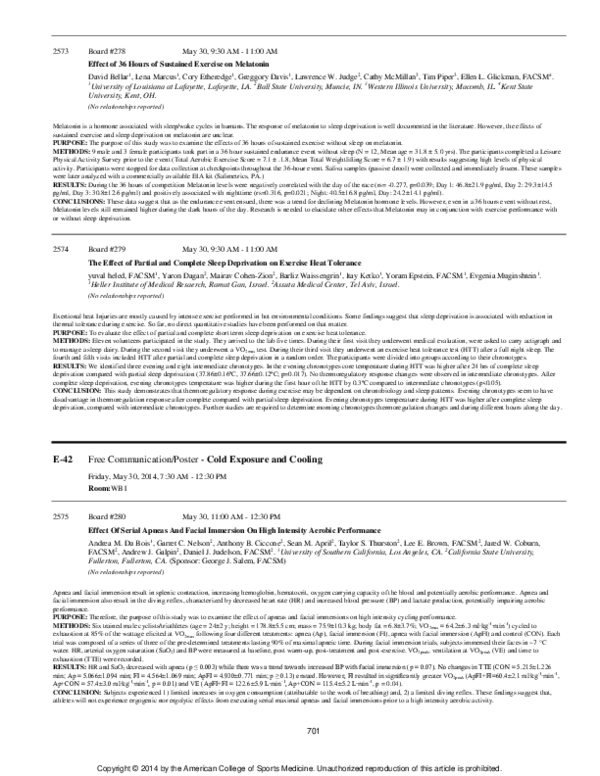 (PDF) Effect of 36 Hours of Sustained Exercise on Melatonin