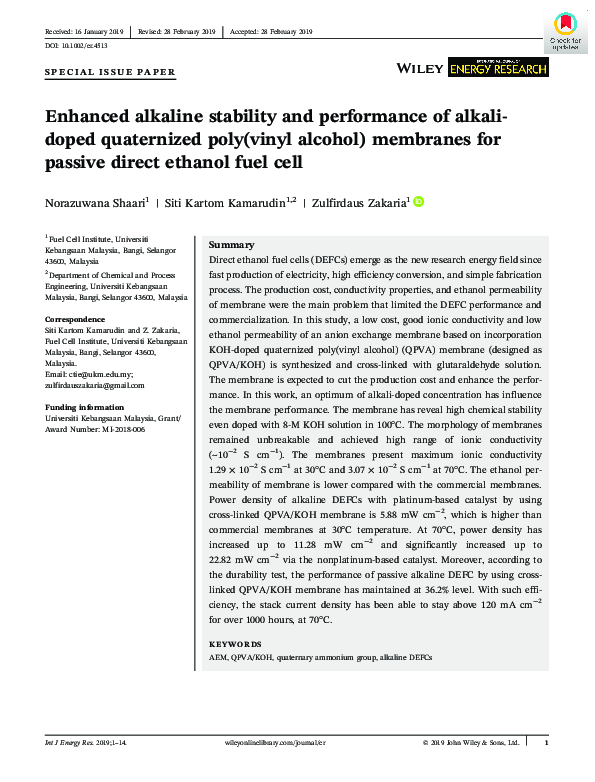 (PDF) Enhanced alkaline stability and performance of alkali‐doped ...