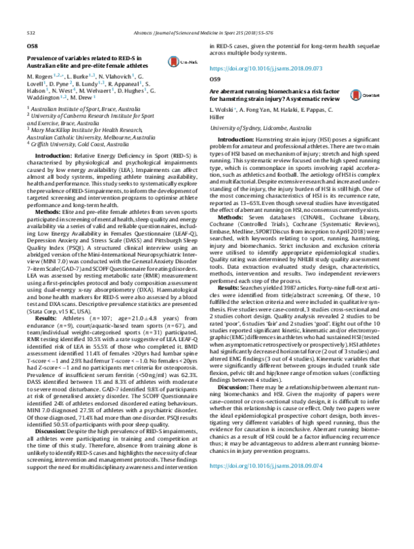 (PDF) Are aberrant running biomechanics a risk factor for hamstring ...