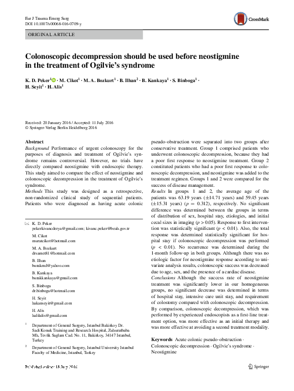 (PDF) Colonoscopic decompression should be used before neostigmine in ...