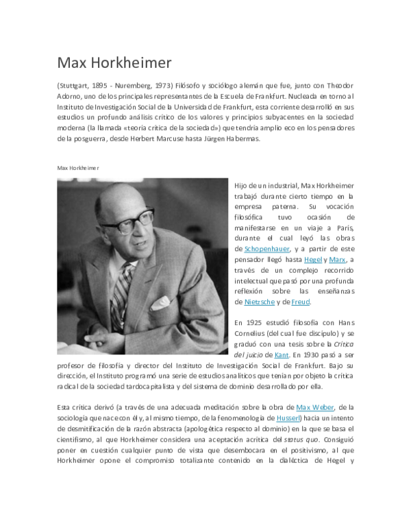 (PDF) Max Horkheimer