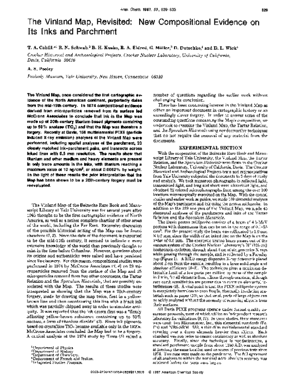 (PDF) The Vinland map, revisited: new compositional evidence on its ...