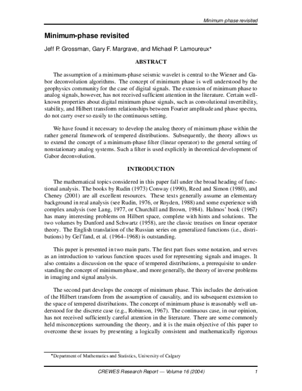 (PDF) Minimum-phase revisited