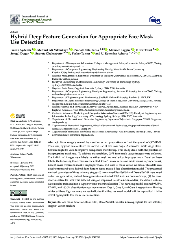 (PDF) Hybrid Deep Feature Generation for Appropriate Face Mask Use ...