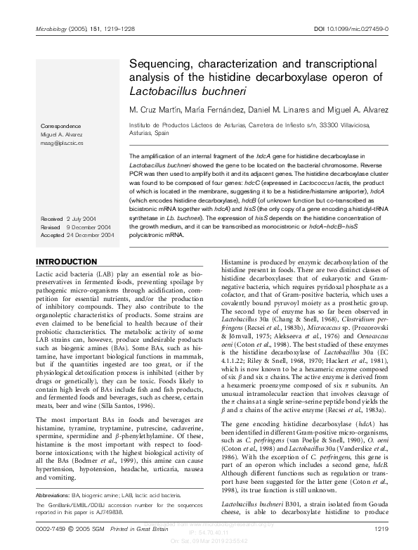 (PDF) Sequencing, characterization and transcriptional analysis of the ...