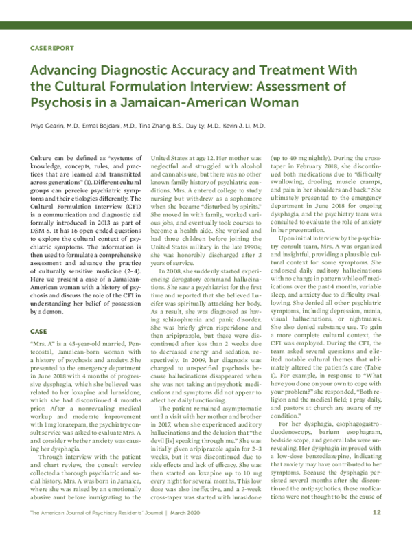(PDF) Advancing Diagnostic Accuracy and Treatment With the Cultural ...