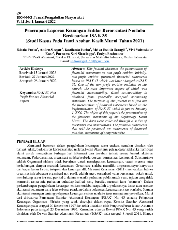 (PDF) Penerapan Laporan Keuangan Entitas Berorientasi Nonlaba ...