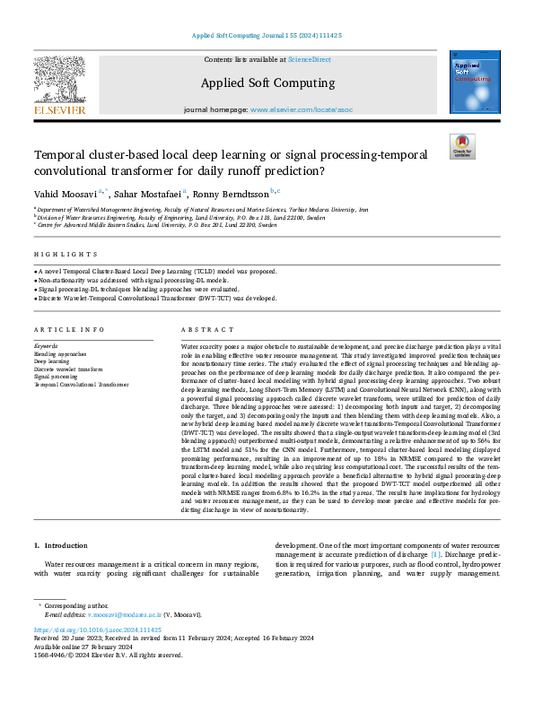 Pdf Temporal Cluster Based Local Deep Learning Or Signal Processing Temporal Convolutional