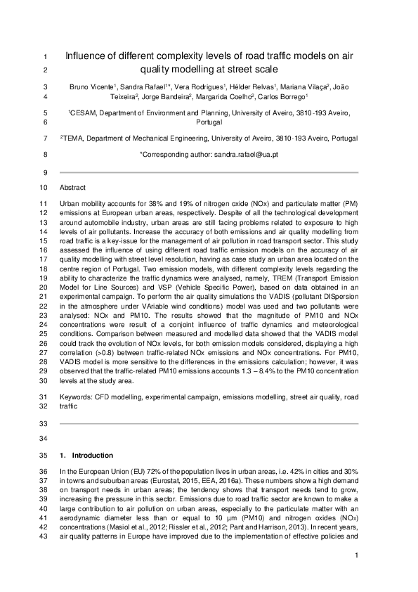 (PDF) Influence of different complexity levels of road traffic models on air quality modelling ...