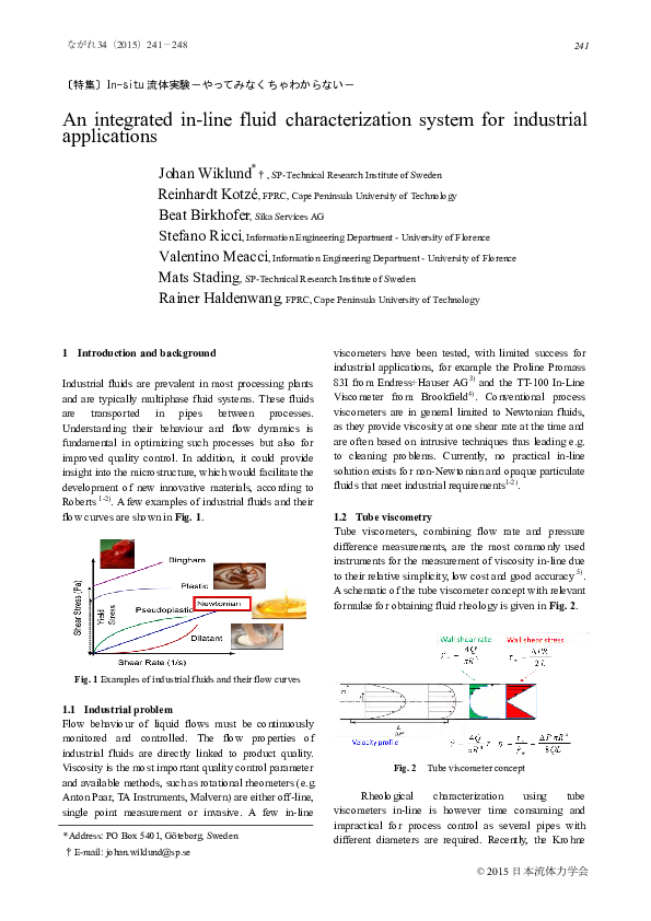 (PDF) An integrated in-line fluid characterization system for ...
