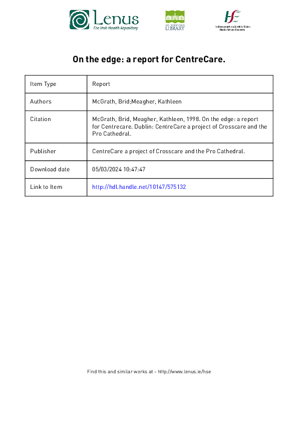 (PDF) On the edge: a report for CentreCare