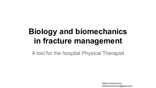 (PDF) Biology and biomechanics in fracture management