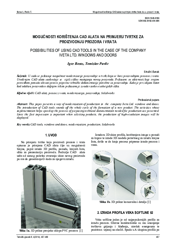 (PDF) Possibilities of using CAD tools in the case of the company Iveta ...