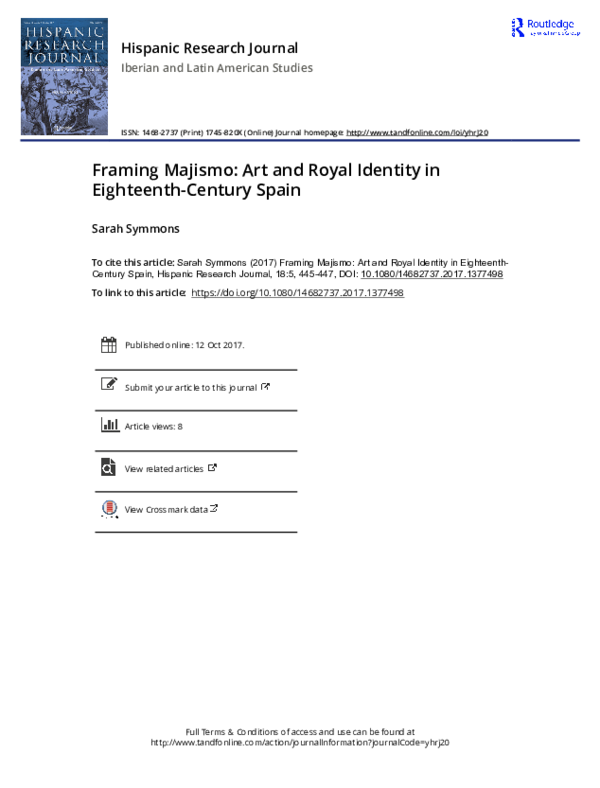 (PDF) Framing Majismo: Art and Royal Identity in Eighteenth-Century ...