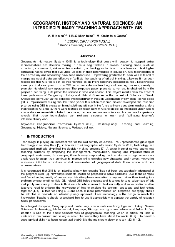 (PDF) Geography, History and Natural Sciences: An Interdisciplinary ...