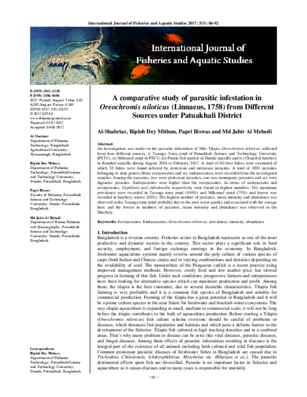 (PDF) International Journal of Fisheries and Aquatic Studies 2017; 5(5 ...