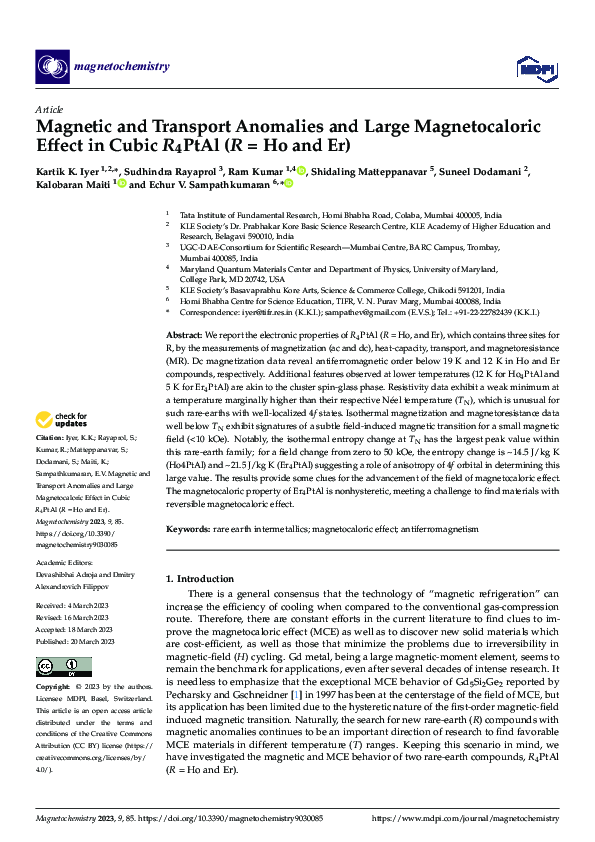 (PDF) Magnetic and Transport Anomalies and Large Magnetocaloric Effect ...