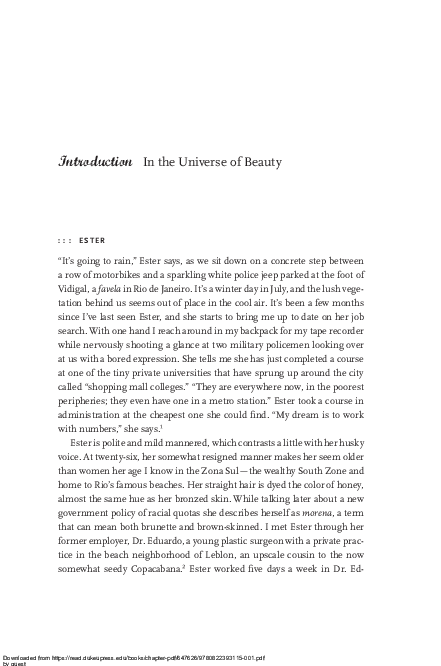 (PDF) Introduction: In the Universe of Beauty