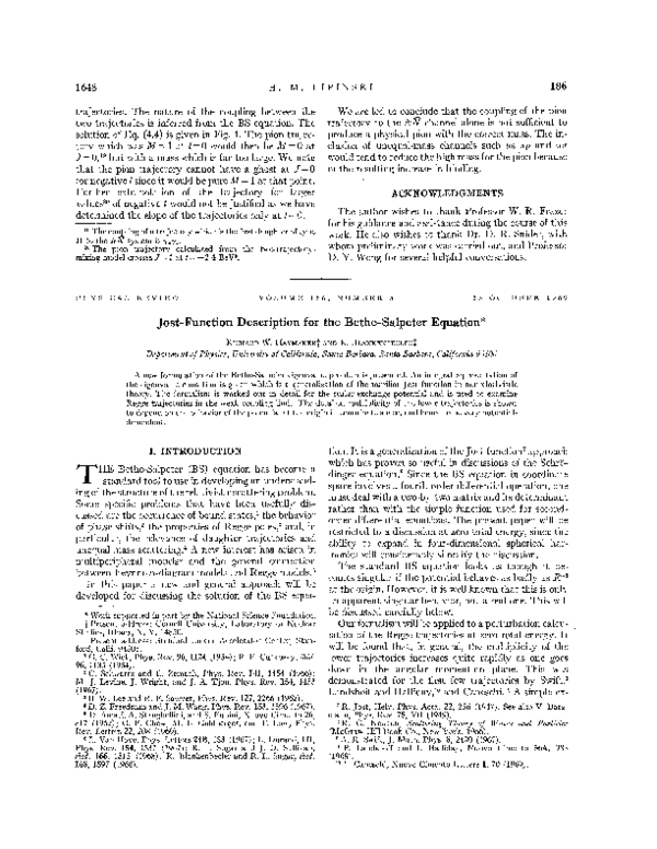 (PDF) Jost-Function Description for the Bethe-Salpeter Equation