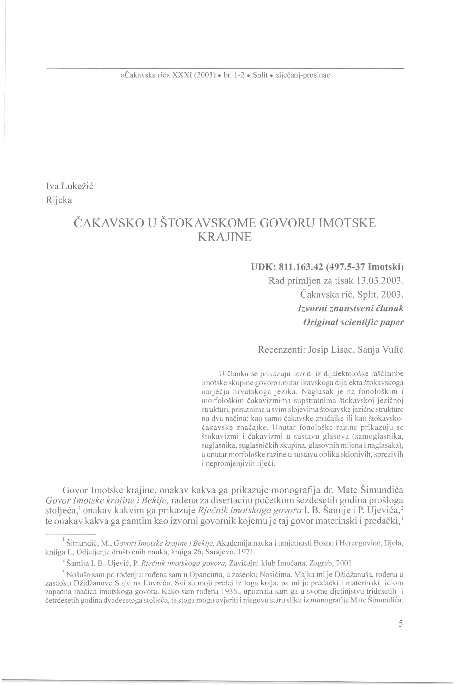 (PDF) Chakavian in the Štokavian Vernacular of the Imotski Border-Land ...