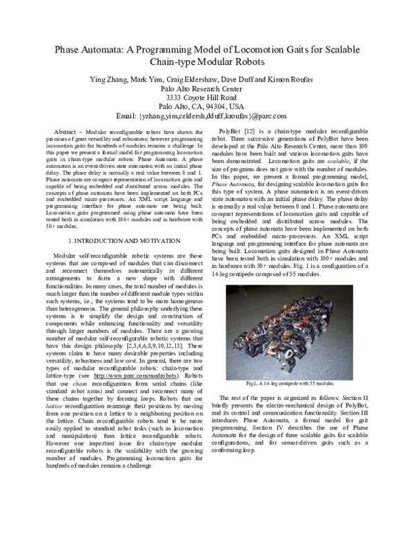 (PDF) Phase automata: a programming model of locomotion gaits for ...