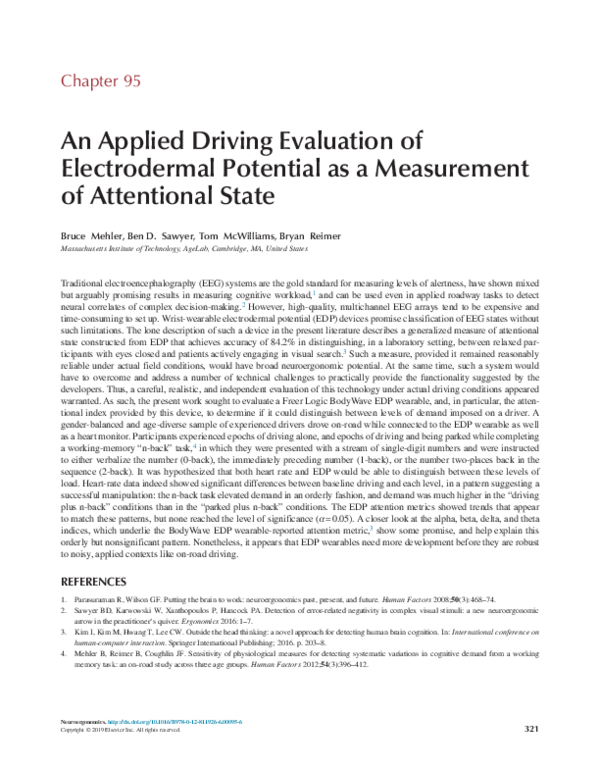(PDF) An Applied Driving Evaluation of Electrodermal Potential as a ...