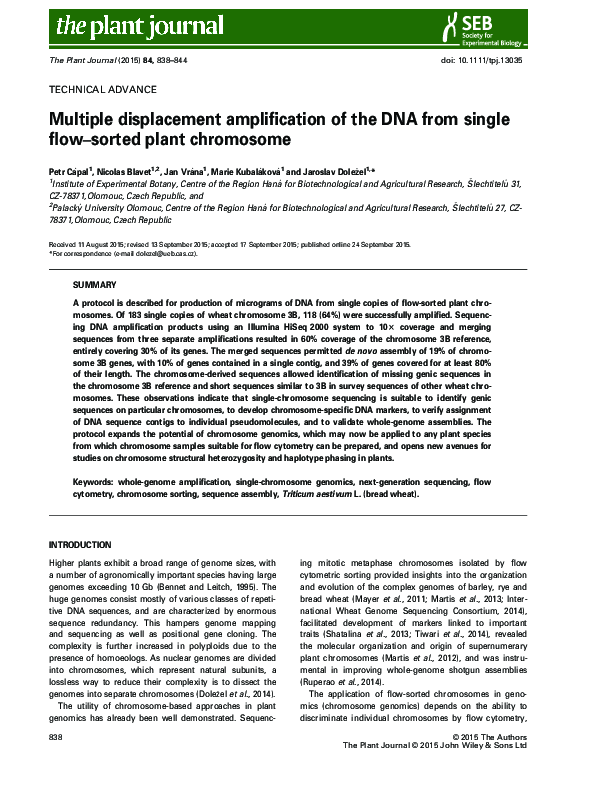 (PDF) Multiple displacement amplification of DNA from human colon and ...